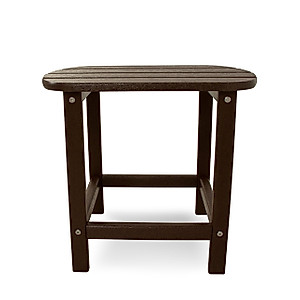 POLYWOOD R100MA Presidential Outdoor Rocking Chair, Mahogany & SBT18MA South Beach 18" Outdoor Side Table, Mahogany