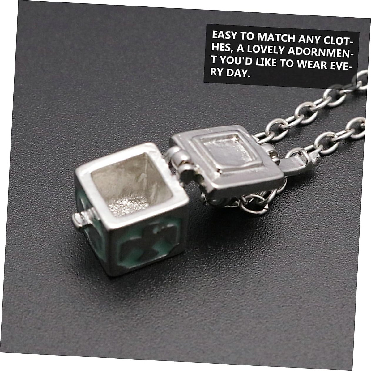 Artibetter 1pc Ashes Necklace Memorial Necklace for Men Women Necklace Mens Stainless Steel Necklaces Square Ashes Pendant Cremation Ashes Memorial Openable Pendant Chain Copper Diffuser