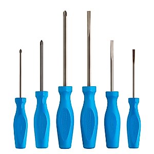 CHANNELLOCK SD-6H 6 Piece Professional Screwdriver Set, Magnetic Tip, Made in USA, Molded Tri-Lobe Grip