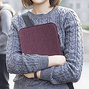 MoKo 12.9 Inch Laptop Sleeve Case Fits iPad Pro 12.9 M2 2022/2021/2020, Galaxy Tab S8+/S9+ 12.4 2022/2023, Surface Laptop Go 12.4", Polyester Bag Fit with Apple Pencil and Smart Keyboard, Purple