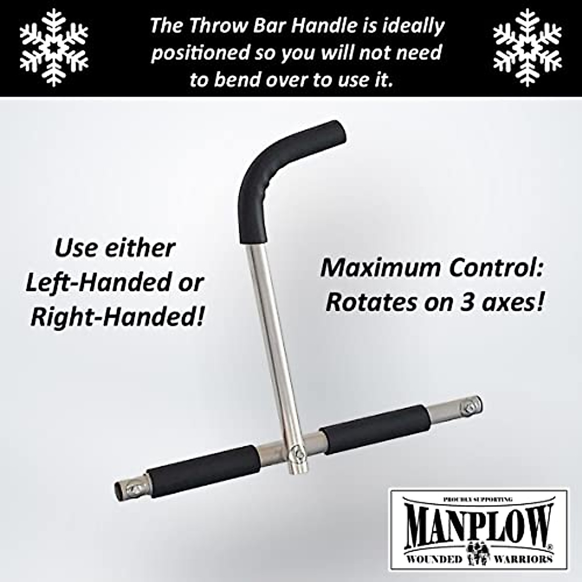 MANPLOW Special Release Winter Warrior 24” RevolutionX with Power U Handle and Throw Bar
