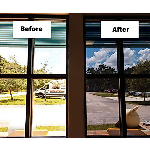 Niviy One Way Window Film Privacy Mirror Effect Self-Adhesive Window Tint UV Heat Control Glass Door Film for Home and Office, Black-Silver 17.7 x 118 inches