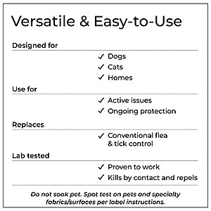 Wondercide - Flea, Tick & Mosquito Spray for Dogs, Cats, and Home - Flea and Tick Killer, Control, Prevention, Treatment - with Natural Essential Oils - Pet and Family Safe - Lemongrass 16 oz
