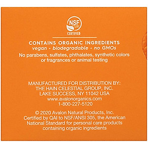 Avalon Organics Skin Moisturizer with Vitamin C, 1.7 Oz, Dermatologist Tested, Plant-Based Formula, Cruelty-Free