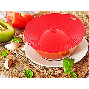 Boil Over Spill Stopper Lid for Steam Pot, BPA-Free 11.5" Silicone Cover, Used in Bakeware, Microwave Boil Spill Stopper Safe Guard (2 PCS)