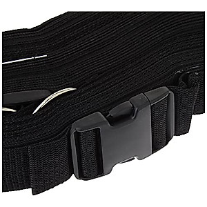 Park & Sun Sports Adjustable Outdoor Volleyball Boundary Webbing with Ground Stakes: 2" Wide Court Line Marker, Black (BC-WEB-2A)