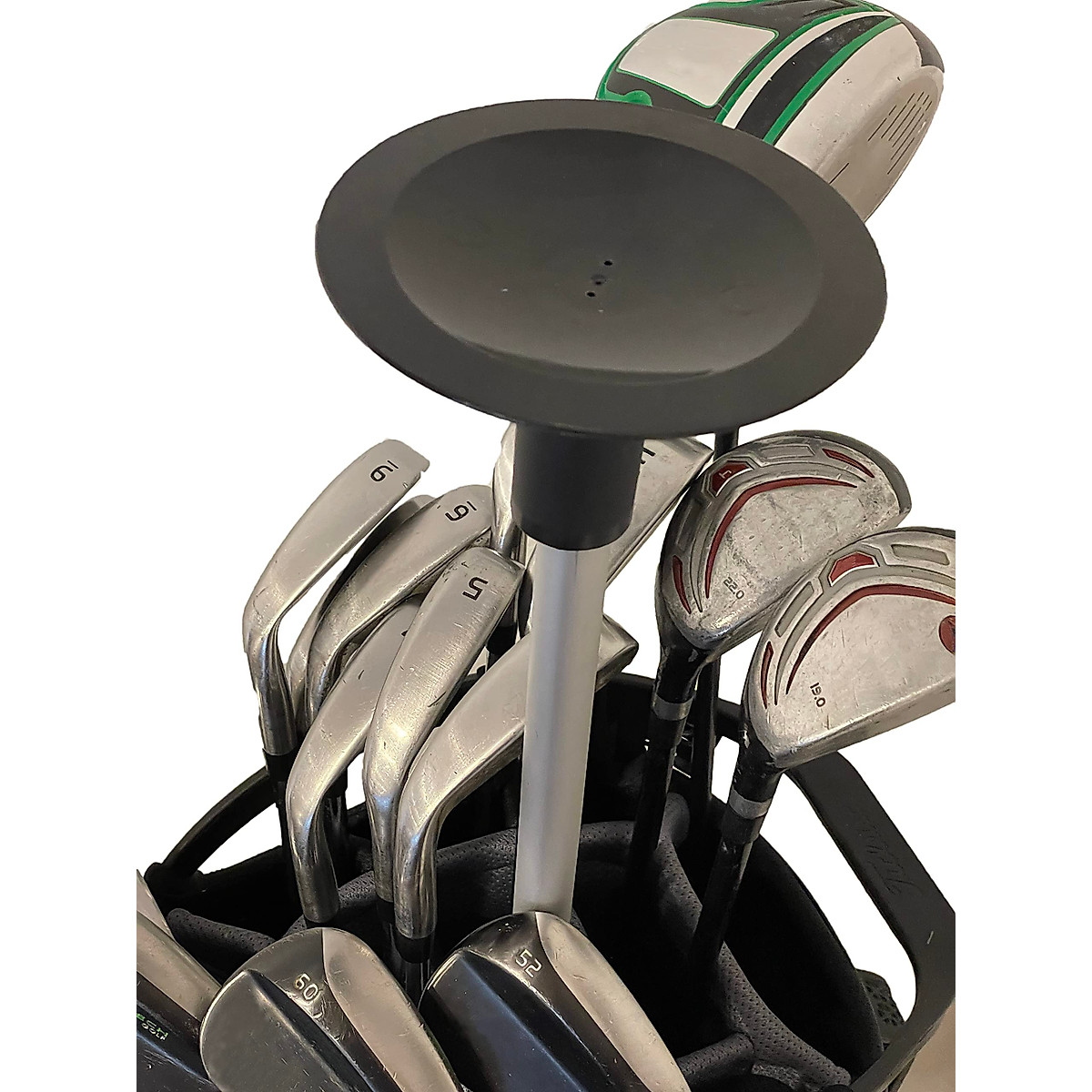 Vico - Golf Travel Protector Support Pole + Adjustable Aluminum Rod Collapsible Telescoping from 31-57 inches + Protect Clubs during Travel - Unique Lightweight Durable Rubber Flex Top