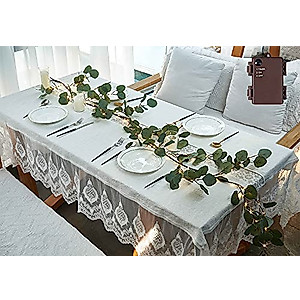 LITBLOOM Lighted Eucalyptus Garland Battery Operated with Timer 6FT 96 LED Artificial Greenery Twig Vine Lights for Room Stairs Mantle Wedding Holiday Decoration Indoor Outdoor