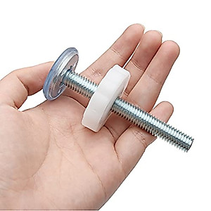 CALIDAKA 4 Pack 10MM Baby Gate Threaded Spindle Rod, M10 Spindle Rods Gate Spindle Rods Accessory Pressure Gate Replacement Parts Screw Mounted Bolts Kit for Gate/Stair Railing Safety Gate