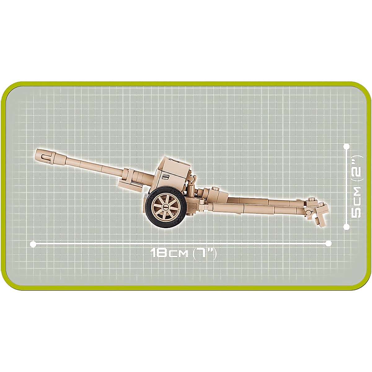 COBI Historical Collection World War II 7.5 cm PaK 40 German Anti-Tank Gun for 7+ years, Sand
