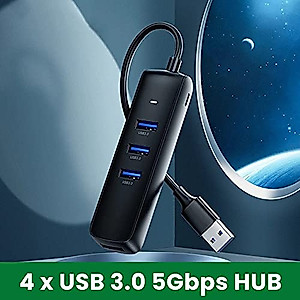 SHYPT USB HUB 3.0 Mini 4 Port USB 3.0 Splitter Micro USB Hub AdapterFour-in-one Docking Station Laptop