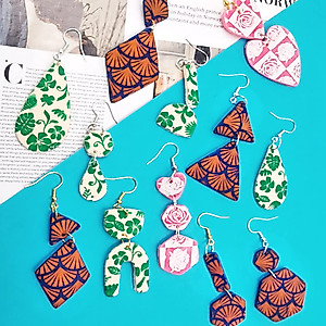 112 PCS Polymer Clay Cutters Set, findTop Silk Screen for Polymer Clay, Polymer Clay Cutters Tools for Making Earrings and DIY Crafts