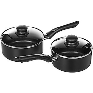 Amazon Basics Non-Stick Cookware Set, Pots and Pans - 8-Piece Set