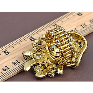 Alilang Rainbow Colorful Crystal Rhinestone Jellyfish Poison Tentacles Bejeweled Rings