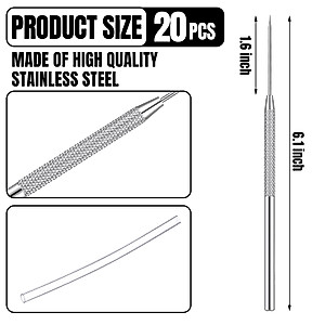 Lasnten Ceramic Needle Modeling Clay Carving Tools Stainless Steel Clay Needle Polymer Detail Pottery Tool Kit Pottery Sculpture Needle Supplies for Sculpting Carving Texture Art (50 Pcs)