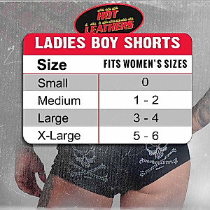 Hot Leathers Women's My Vibrator Has Two Wheels Boy Shorts (Multicolor, X-Large)