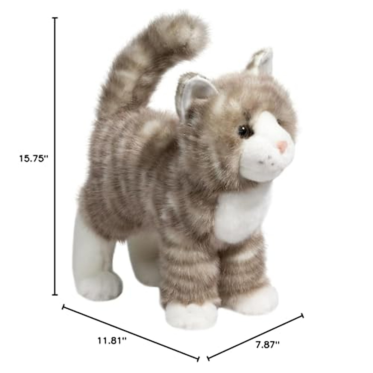 Douglas Zipper Gray Tabby Cat Plush Stuffed Animal