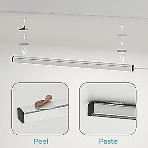 ASOKO LED Under Cabinet Lighting USB Plug-in, Dimmable, 3 Color Changing(2700K, 4000K,6000K), 14.5 in, Under Counter Lights for Kitchen, Shelf, Cupboard, Under Desk Light, Monitor USB Light Bar