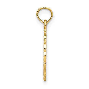 IceCarats 14K Yellow Gold Gummy Teddy Bear Heart Necklace Love Pendant Charm Only