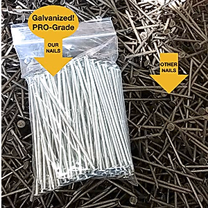 USA Made (150 Pack) Synthetic Grass Landscape, 5.5" Turf Nails/Stakes, 5 lbs Galvanized Boxed Spikes for Securing Artificial Turf & No Dig Edging Products Approximately 150 Nails