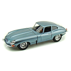 Bburago 1961 Jaguar E-Type Coupe, Blue 12044 - 1/18 Scale Diecast Model Toy Car