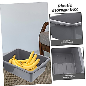 HOMOCONO Utility Tote Bus Tub Bucket Commercial Basket Dish Washing Tub Foot Soak Tub Bus Tub for Restaurant Collapsable White Storage Bins Busser Rectangular Washing Basin Tub Plastic Grey