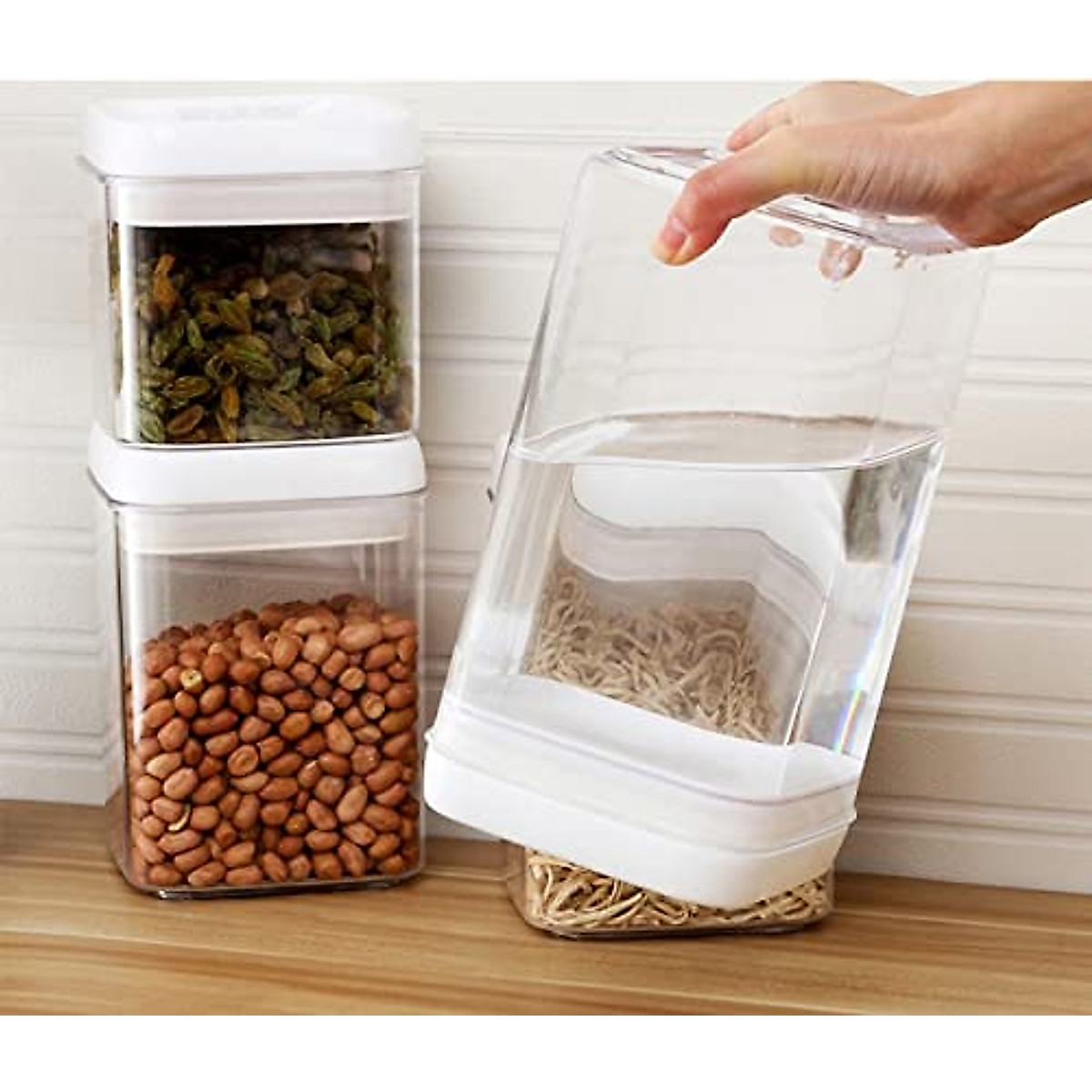 Airtight Food Storage Containers with Lids, 5 Pieces Kitchen Pantry Storage Containers BPA Free Plastic Cereal Containers for Pantry Organization and Storage, Kitchen Storage Containers, Containers for Organizing Pantry