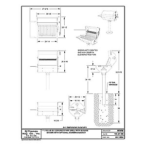 Pilot Rock Steel Covered BBQ Grill - 19in. x 22in. Model Number EC-26/S B2