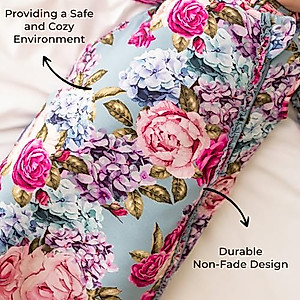 Posh Peanut Baby Sleep Sack - Sleeveless Baby Sleeping Bag & Swaddle - Extra Long 2 Way Zipper - 1 TOG (6-18 Months) Lacey