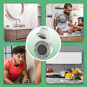 Faucet Aerator Compatible with Moen 101964 116618, High Flow Sink Aerator Replacement, Fit for Shower Bathroom Kitchen Faucet Parts, 2.2 Gallon Per Minute, Chrome