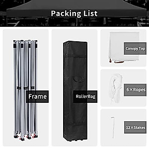 DOIT 10 x 20 FT Pop Up Canopy Tent, Instant Folding Shelter Gazebo for Outdoor Party, Event, Wedding & Camping, Easy Up Lawn & Garden Canopy Tent with Potable Wheeled Carrying Bag - White