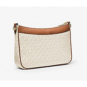 MICHAEL Michael Kors Jet Set Small Logo Chain Crossbody Bag - Vanilla