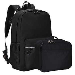 Fenrici Adaptive Backpack and Lunch Box Bundle (Black)