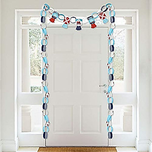 Big Dot of Happiness Railroad Party Crossing - 90 Chain Links and 30 Paper Tassels Decoration Kit - Steam Train Birthday Party or Baby Shower Paper Chains Garland - 21 feet