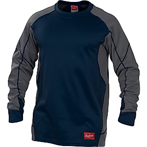 Rawlings Kids' Athletic Fit Pullover, Navy, Medium