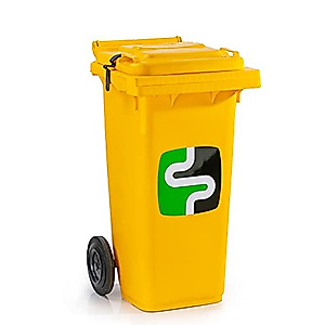SafeWaste Push Clip Auto-Release Rubber Trash Can Lid Latch, for Litter Prevention and Safety. Stops Wind Blowing lid Open, Stops Animals accessing Contents. Automatically Releases When Collected