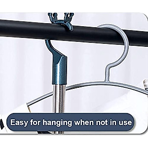 Reach Stick High Place Reaching Pole with Hook 56" Extendable Stainless Steel Reaching Tool Pole for High Place, Top Rod, Closet Shelf