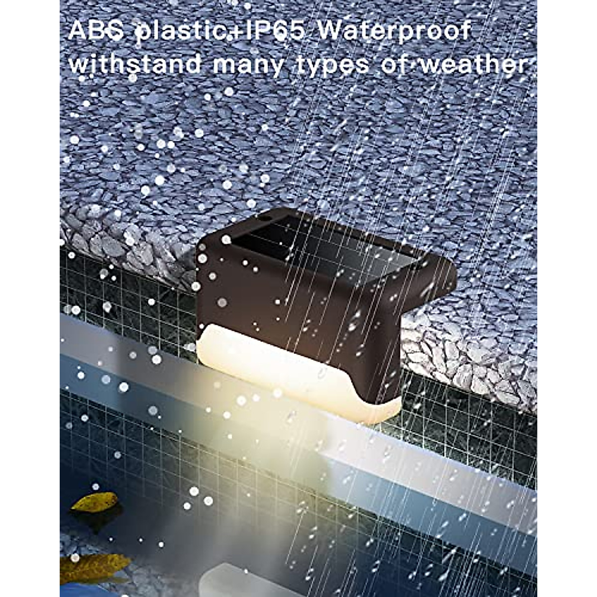 BLEAKTEIR 16Pack Solar Deck Lights LED Step Fence Lights Indoor/Outdoor Waterproof Stair Lights Motion Sensor Wireless Battery Operated Use for Wall, Patio, Garden, Yard and Driveway etc(Warm White)