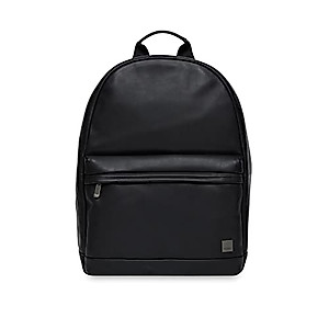 KNOMO Albion Leather Backpack 16" Laptop Computer Shoulder Bag for Business, Work & Travel,Black