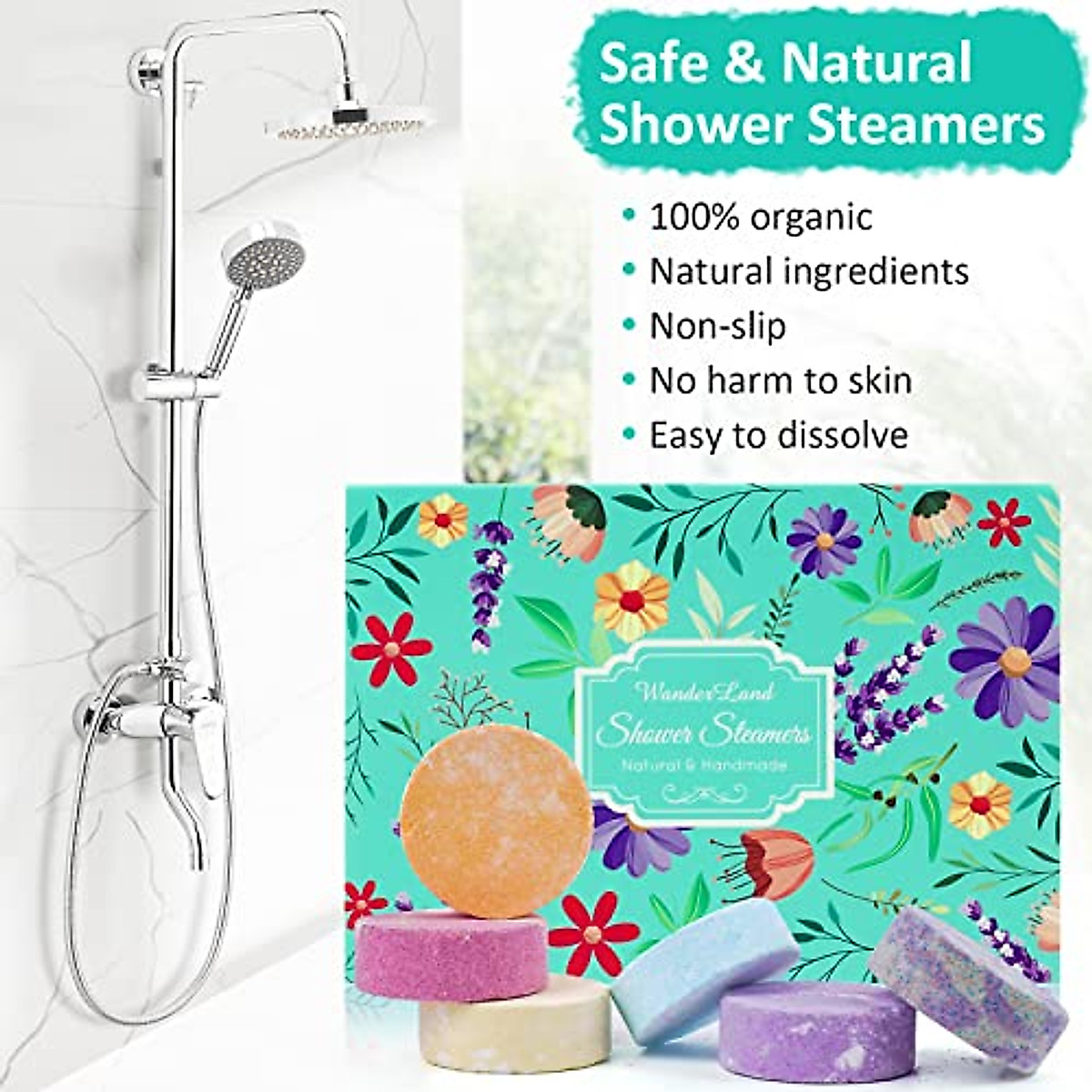 Gifts for Women - Pack of 6 Shower Steamers Bath Bombs, Shower Bombs with Essential Oils , Aromatherapy Shower Steamers Bath Bomb Gift Set Self Care and Relaxation Gifts for Women and Men