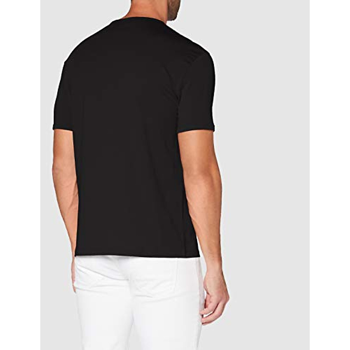 A|X ARMANI EXCHANGE mens Classic Crew Logo T-shirt T Shirt, Black, X-Small US