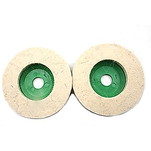 Driak 10 Pcs 4" 100mm Round Grinding Wool Pad Angle Grinder Polishing Wheel Auto Buffer Polishing Machine Buffing Pads Wool Buffing Pad Felt Polishing Wheel