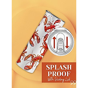 Onebttl Lobster Goods - Lobster Mug & Lovers Present, 20oz Stainless Steel Tumbler, Insulated Gift with Lid