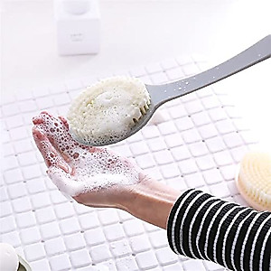 INGVY Dry Brushing Body Brush Bath Brush Body Exfoliating Scrubber Long Handle Body Back Massage Shower SPA Foam Bath Accessories Body Cleansing Brush (Color : Green)