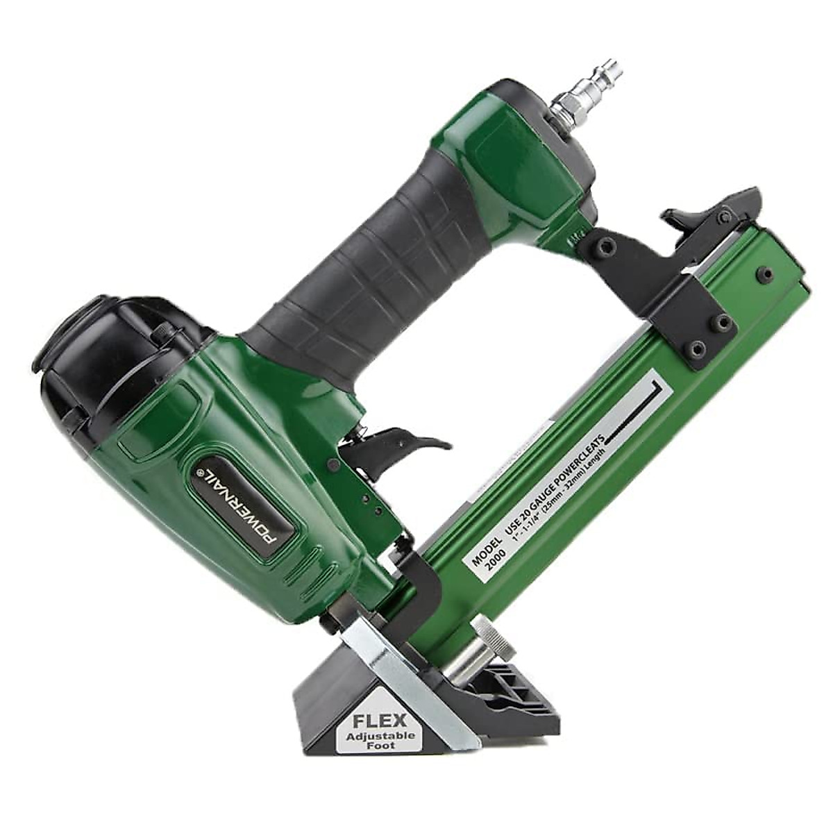 Powernail 2000 Pneumatic 20 Gauge Trigger Pull L-Cleat Flooring Nailer (Includes (2) 1,000ct Packs of L12520 20-Gauge L-Cleat Nails)