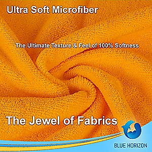 Large Microfiber Cleaning Towels, 36-Pack, Ultra Soft Plush Washcloths, Professional Grade Premium Microfiber Detailing Cleaning Cloth for Car, Household and Commercial (Orange, 16" x 16")