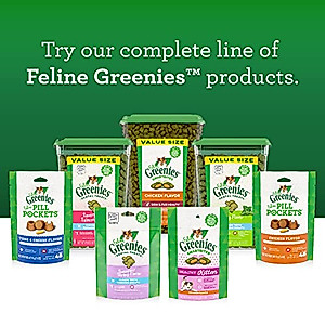 FELINE GREENIES SMARTBITES Healthy Kitten Treats, Crunchy and Soft Natural Cat Treats, Chicken Flavor, 16 oz Tub