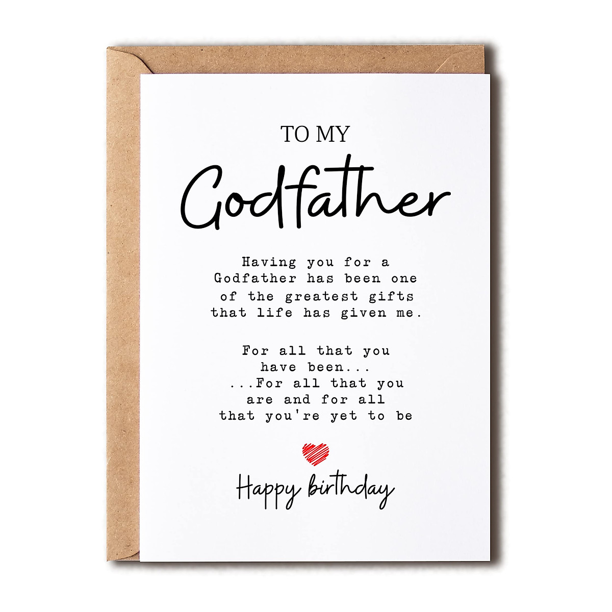 To My Godfather - Godfather Birthday Card - Godfather Is The Greatest Gifts In My Life - Birthday Card For Godfather - Gift For Godfather Card
