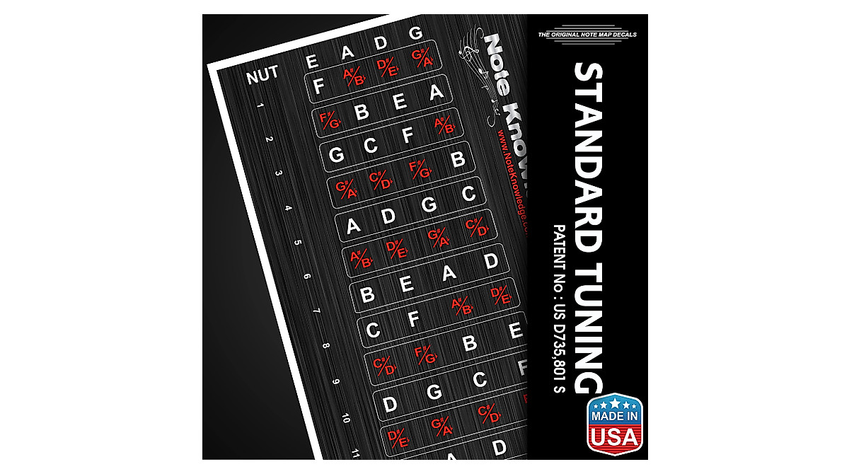 Learn Bass Guitar Notes with Fretboard Stickers