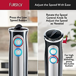 Immersion Blender, Hand Blender Electric, 3-in-1 Immersion Blender Handheld, 9-Speed, 500W Handheld Blender - Hand Blenders Immersion, Hand Mixer Electric Blenders for Kitchen, Smoothie Blender Black